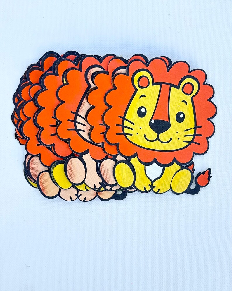 Topper Lion, Topper Cupcake, Party Decoration, Paper and Party Supplies ...