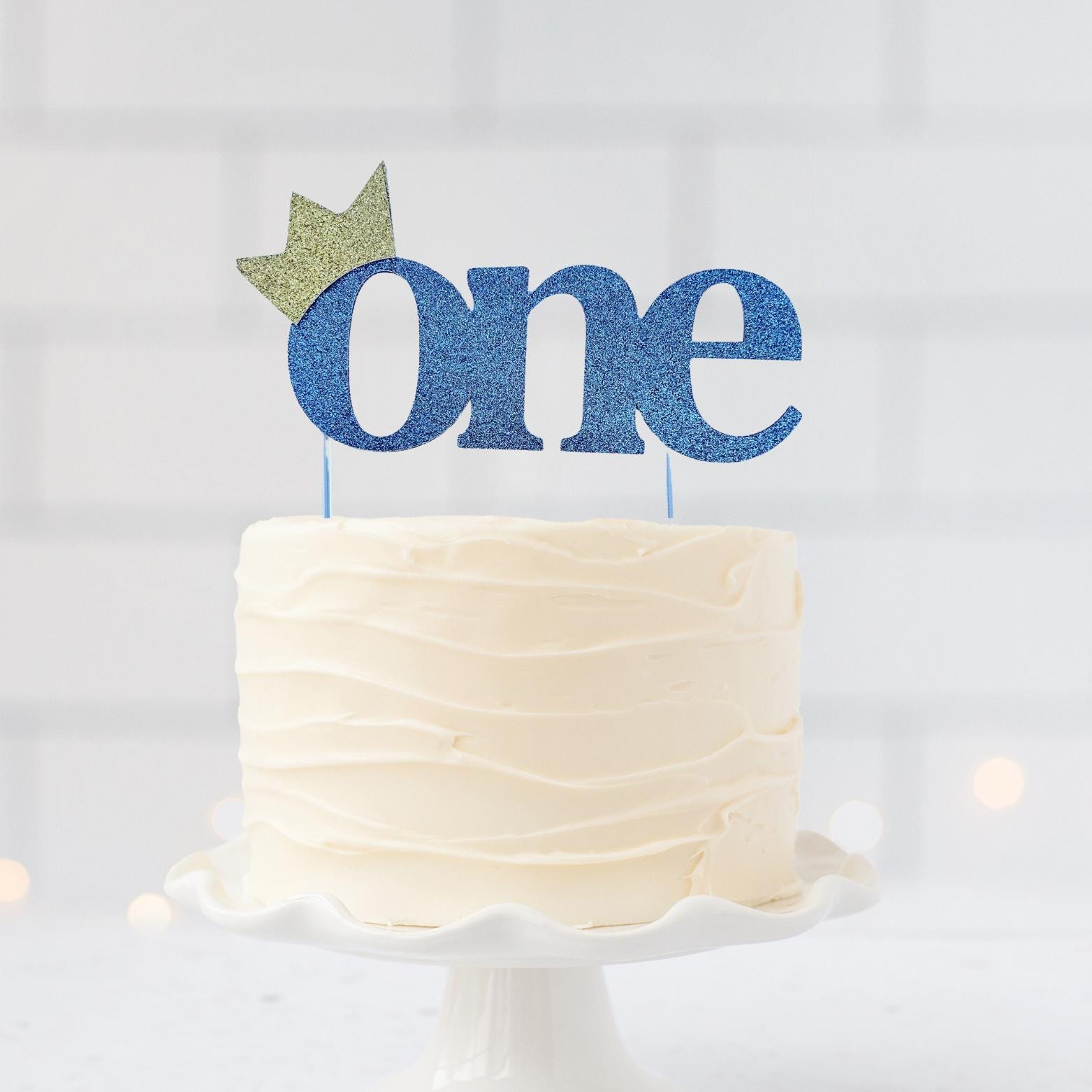 Topper Happy Birthday One, Topper One Black, Party Decoration, Paper ...