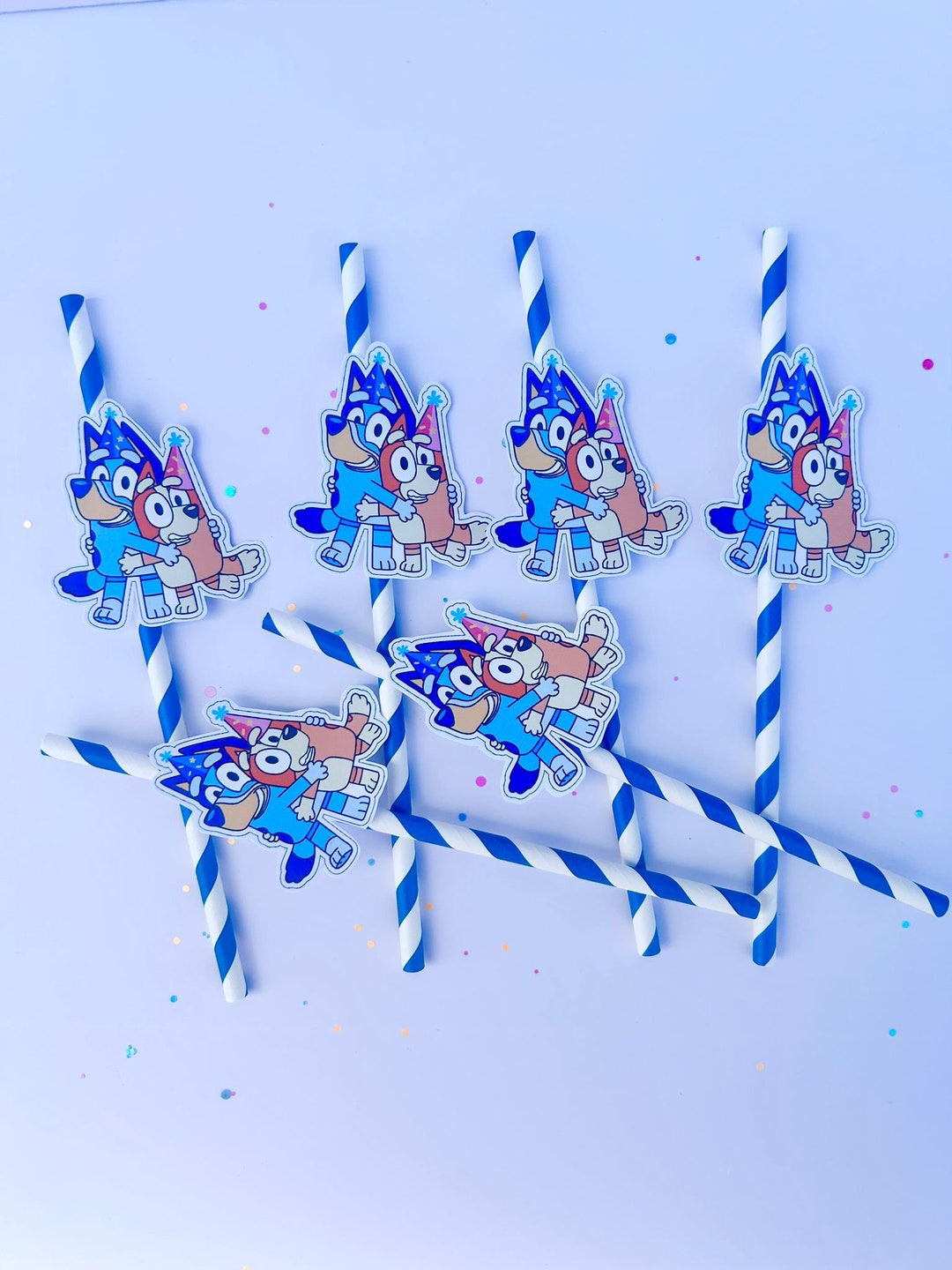 Bluey Party, Cute Straws, Bluey Decoration, Dessert Table Decoration ...