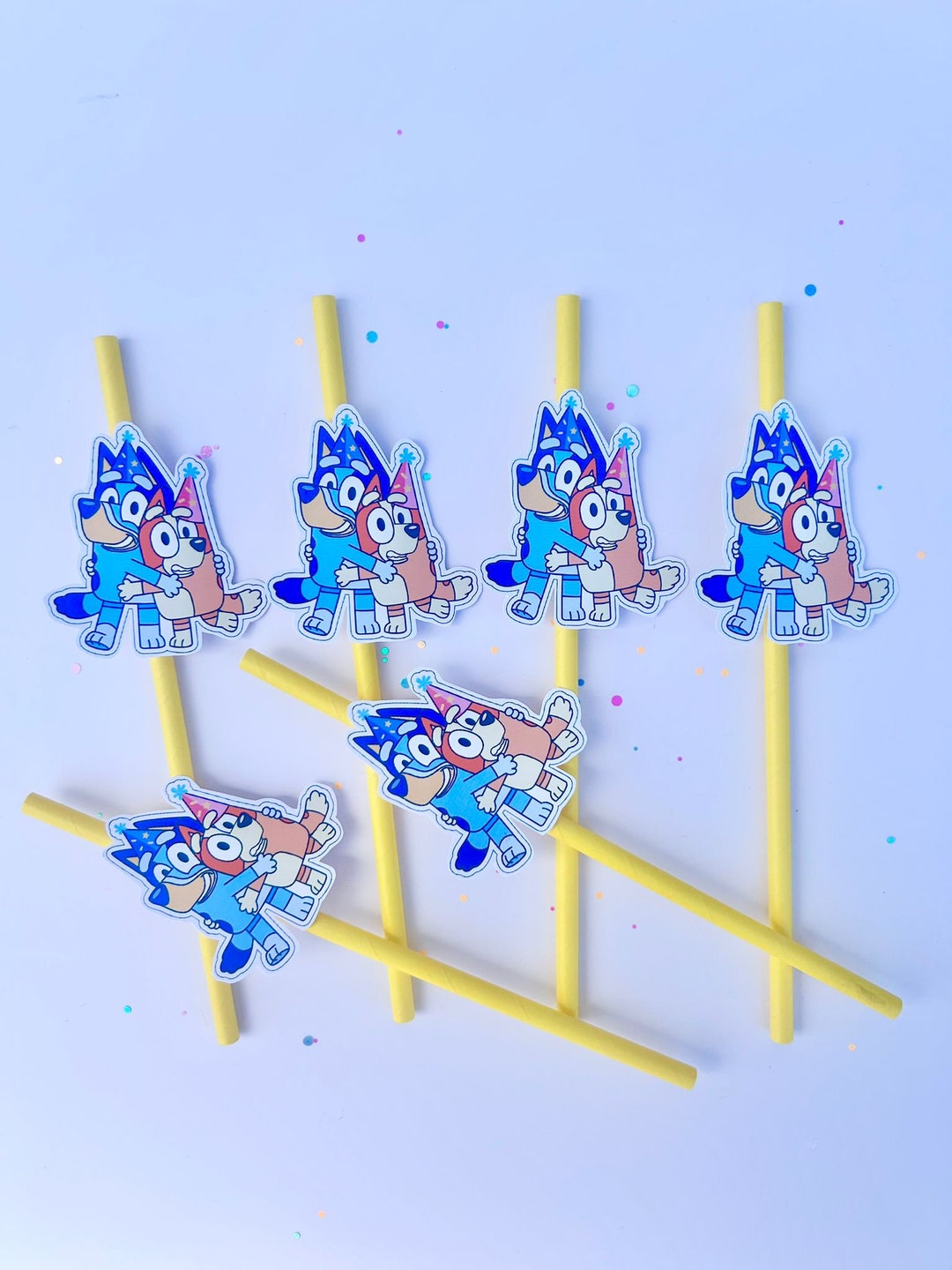 Bluey Party, Cute Straws, Bluey Decoration, Dessert Table Decoration ...