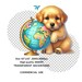 Back to School Puppy ,watercolour School Supplies Clipart Bundle, Back ...