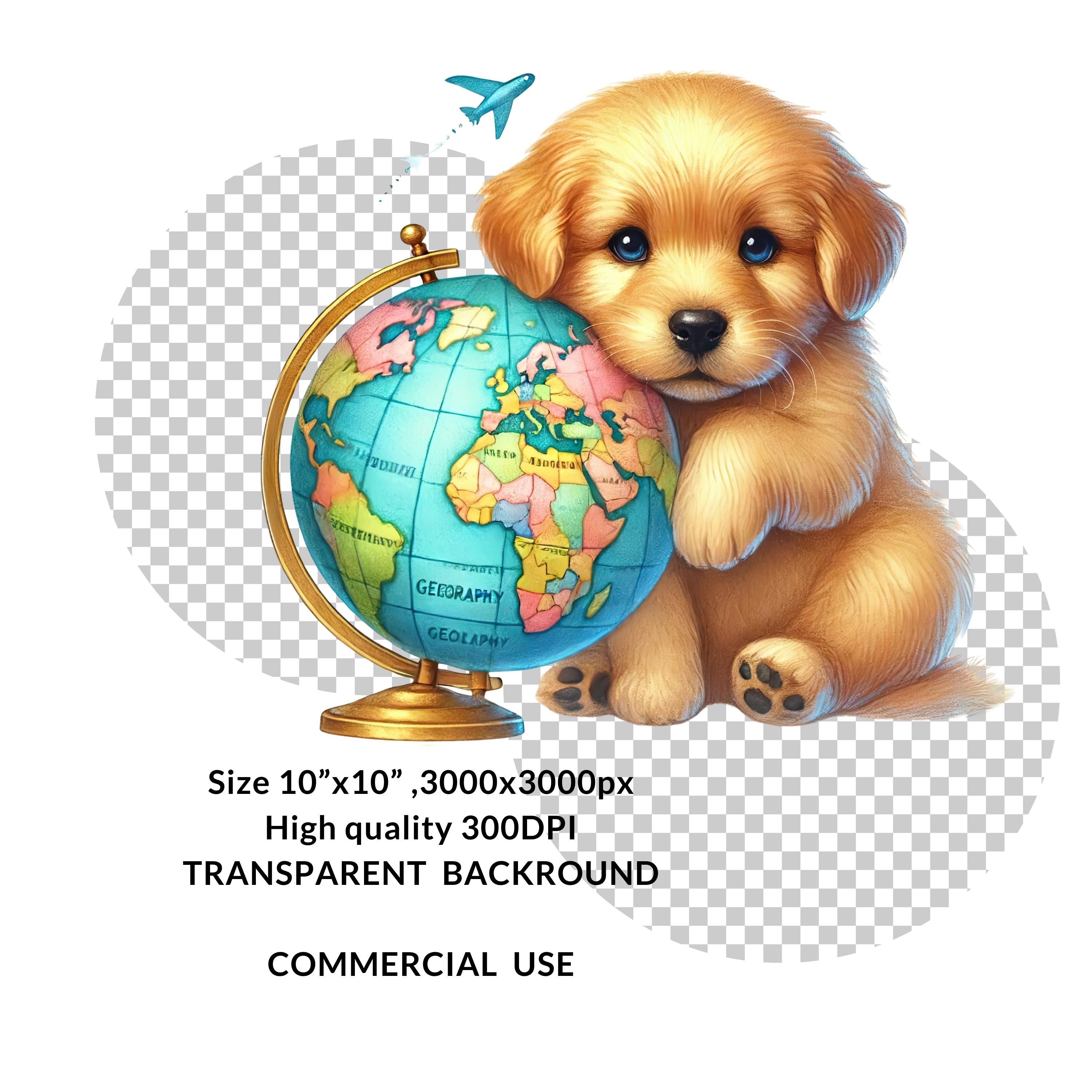 Back to School Puppy ,watercolour School Supplies Clipart Bundle, Back ...