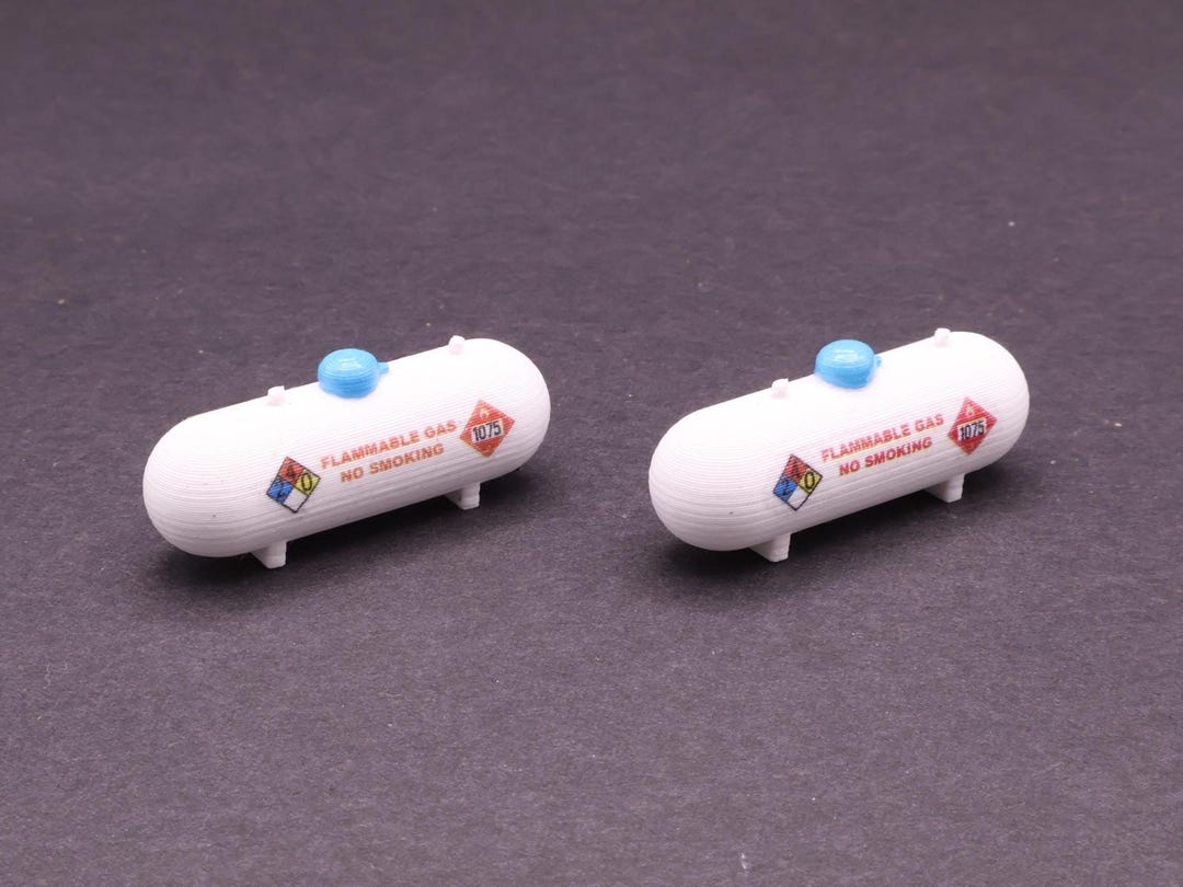 HO Scale Large LP Gas Tank, 3D Printed, Painted (set of 2) - 1:87 - Etsy