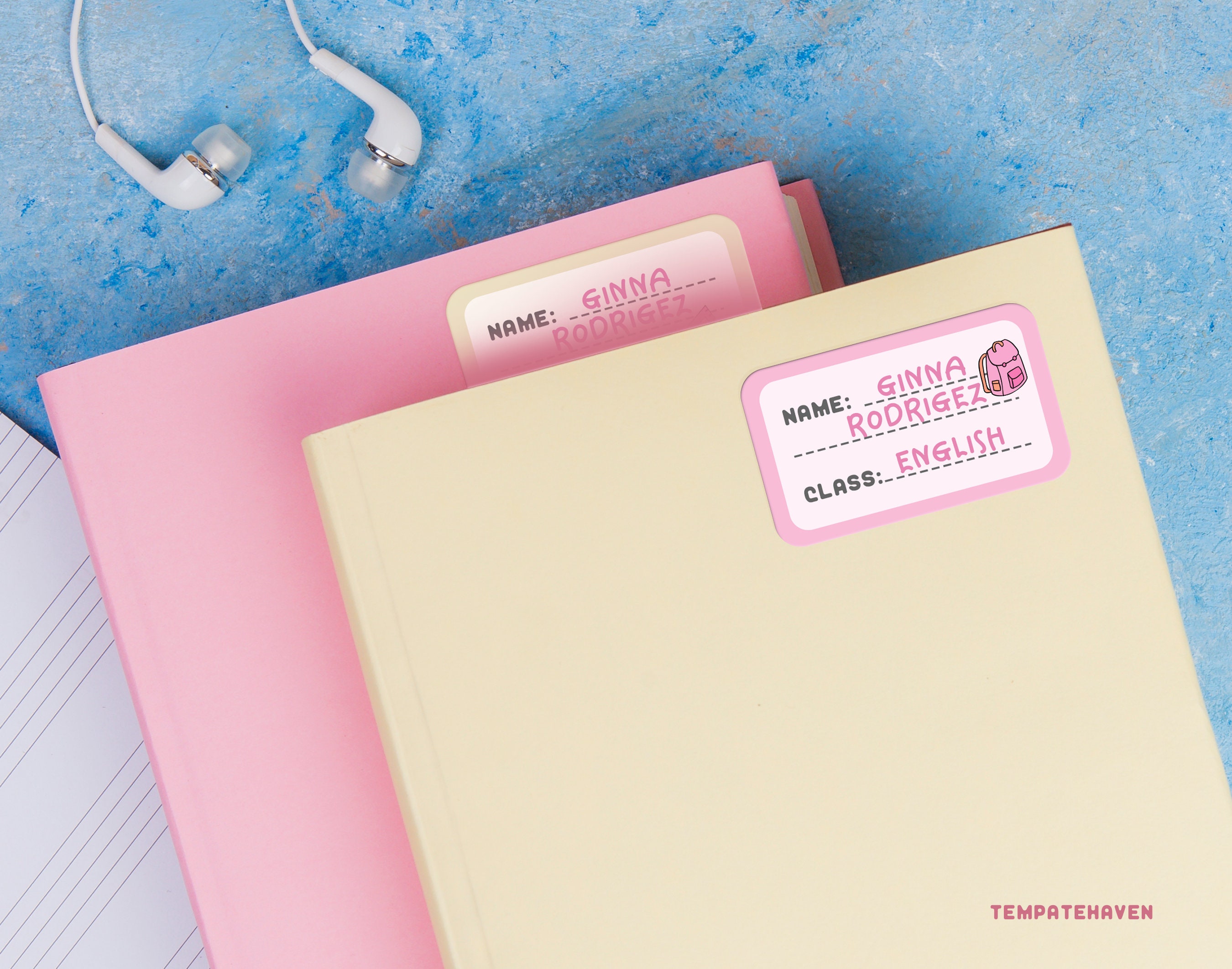 Pastel Name Template| Back to School Label| School/ DAYCARE Supply ...