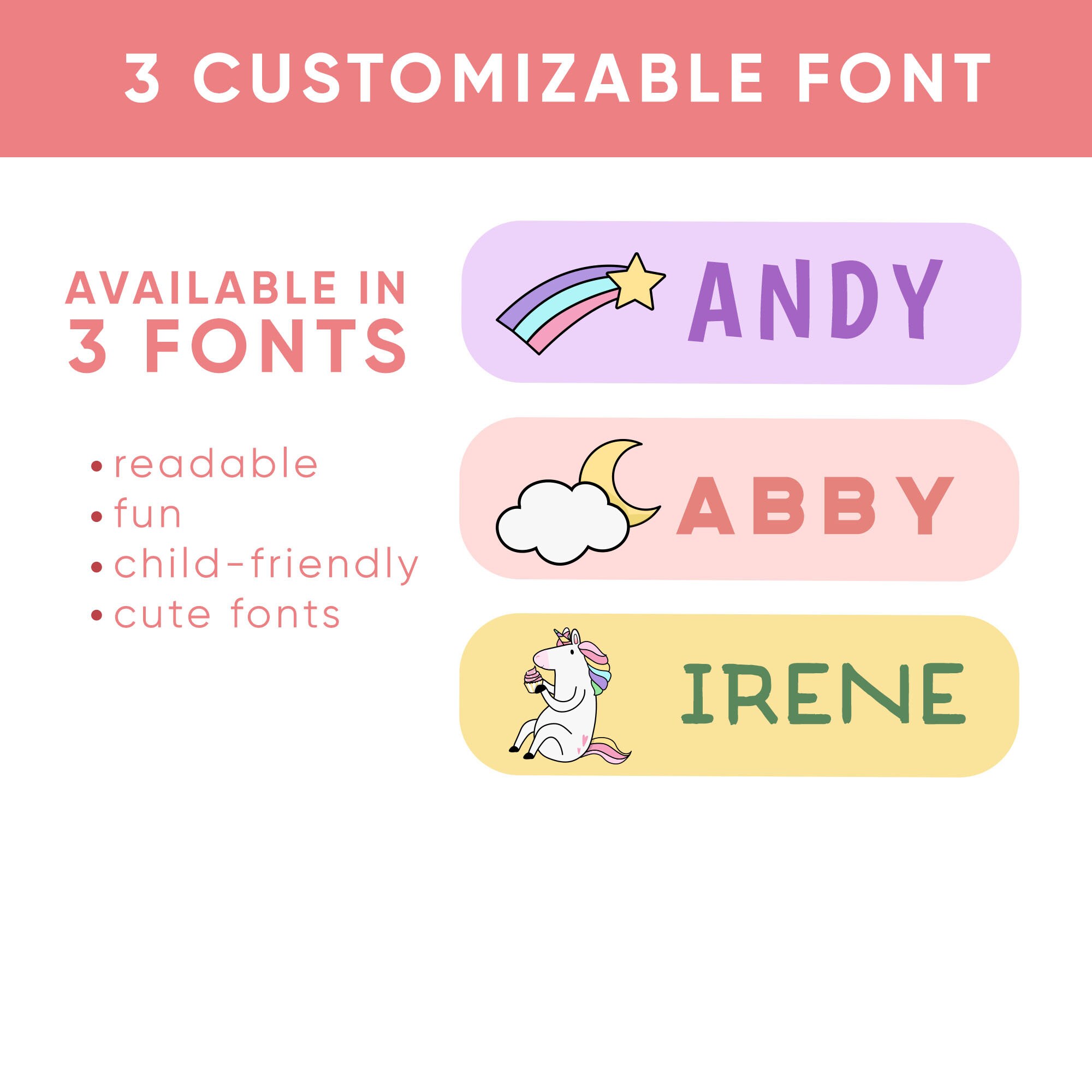 Pastel Pink School Supply Labels / Name Labels for School Supplies ...