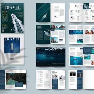 Modern Travel Magazine Layout|us Letter Layout Template|business Travel ...