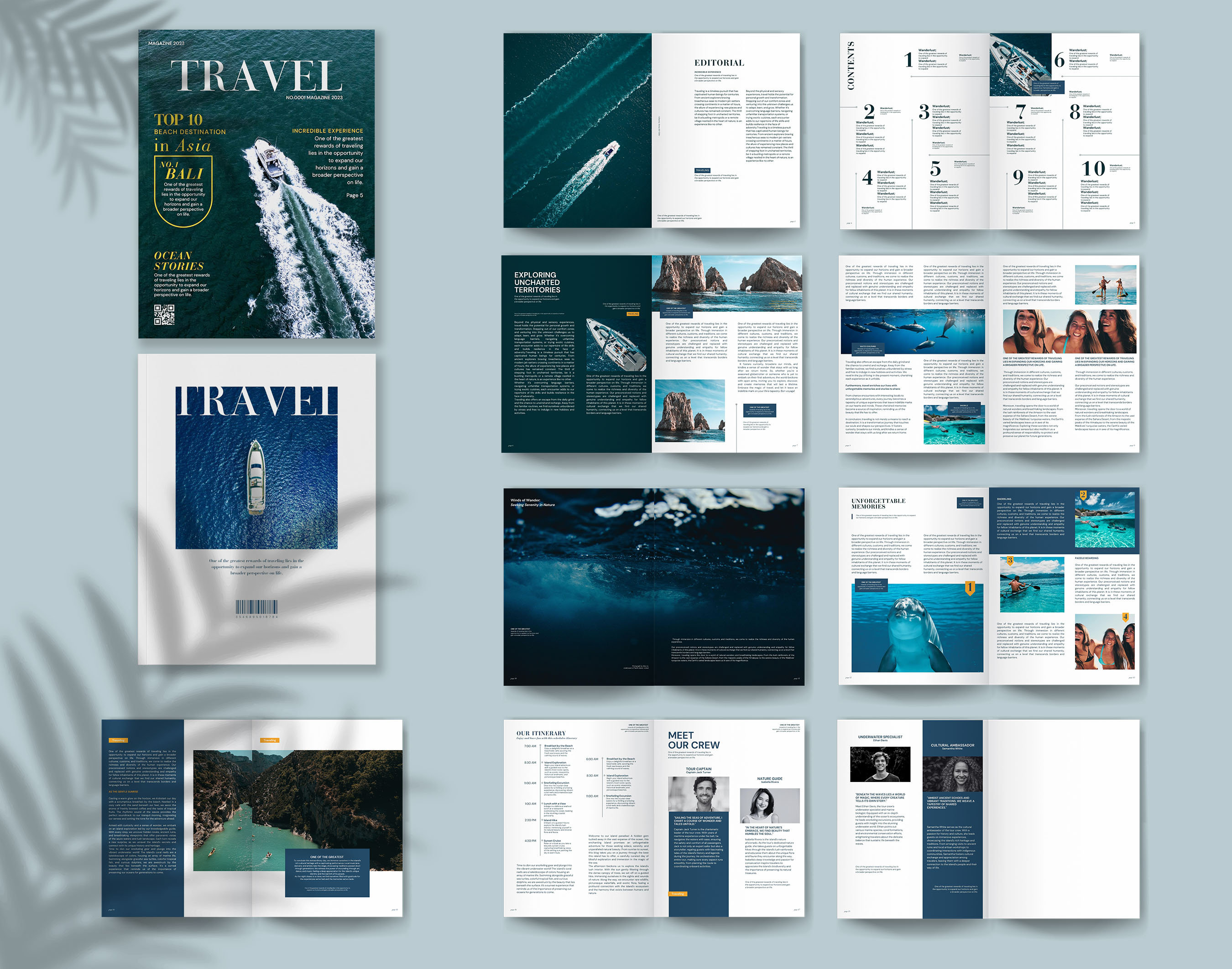 Modern Travel Magazine Layout|us Letter Layout Template|business Travel ...