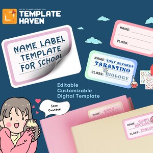 Pastel Name Template| Back to School Label| School/ DAYCARE Supply ...
