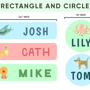 PASTEL Name Label | School/ DAYCARE Supply Labels | Digital Download ...