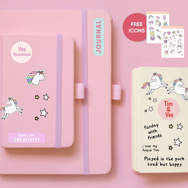 Pastel Pink School Supply Labels / Name Labels for School Supplies ...