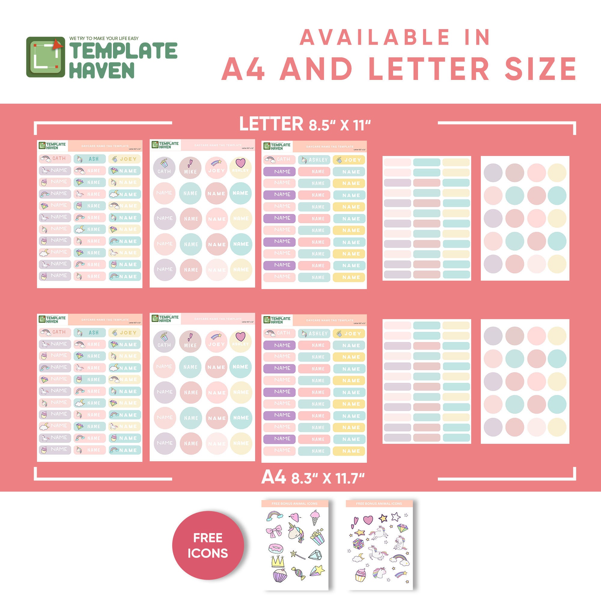 Pastel Pink School Supply Labels / Name Labels for School Supplies ...