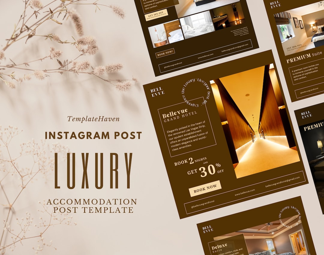 Luxury Accommodation Post Canva Template| Easy to Edit| 1080 X 1080 ...