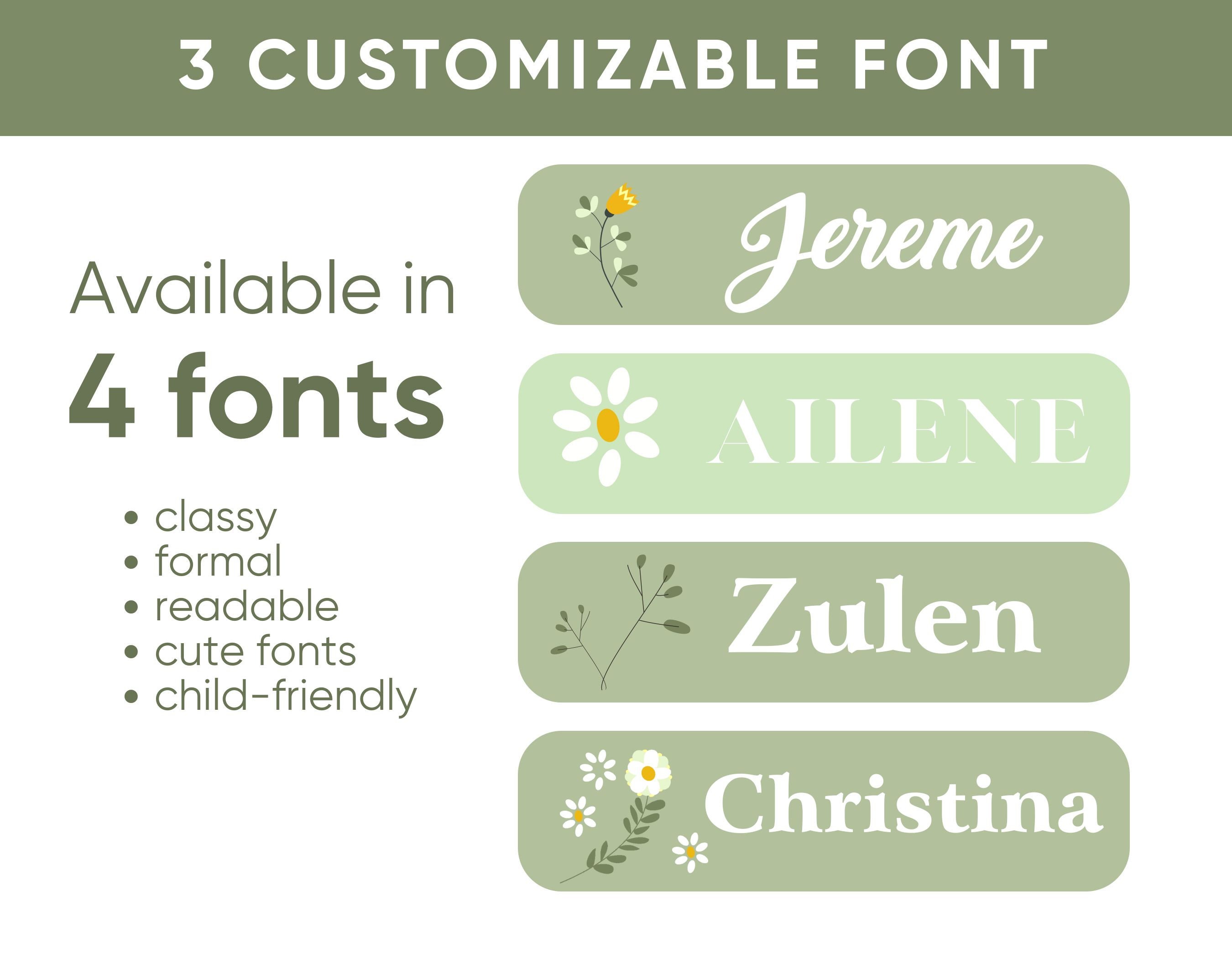 Matcha Green Pastel School Supply Labels / Stationary Labels for School ...