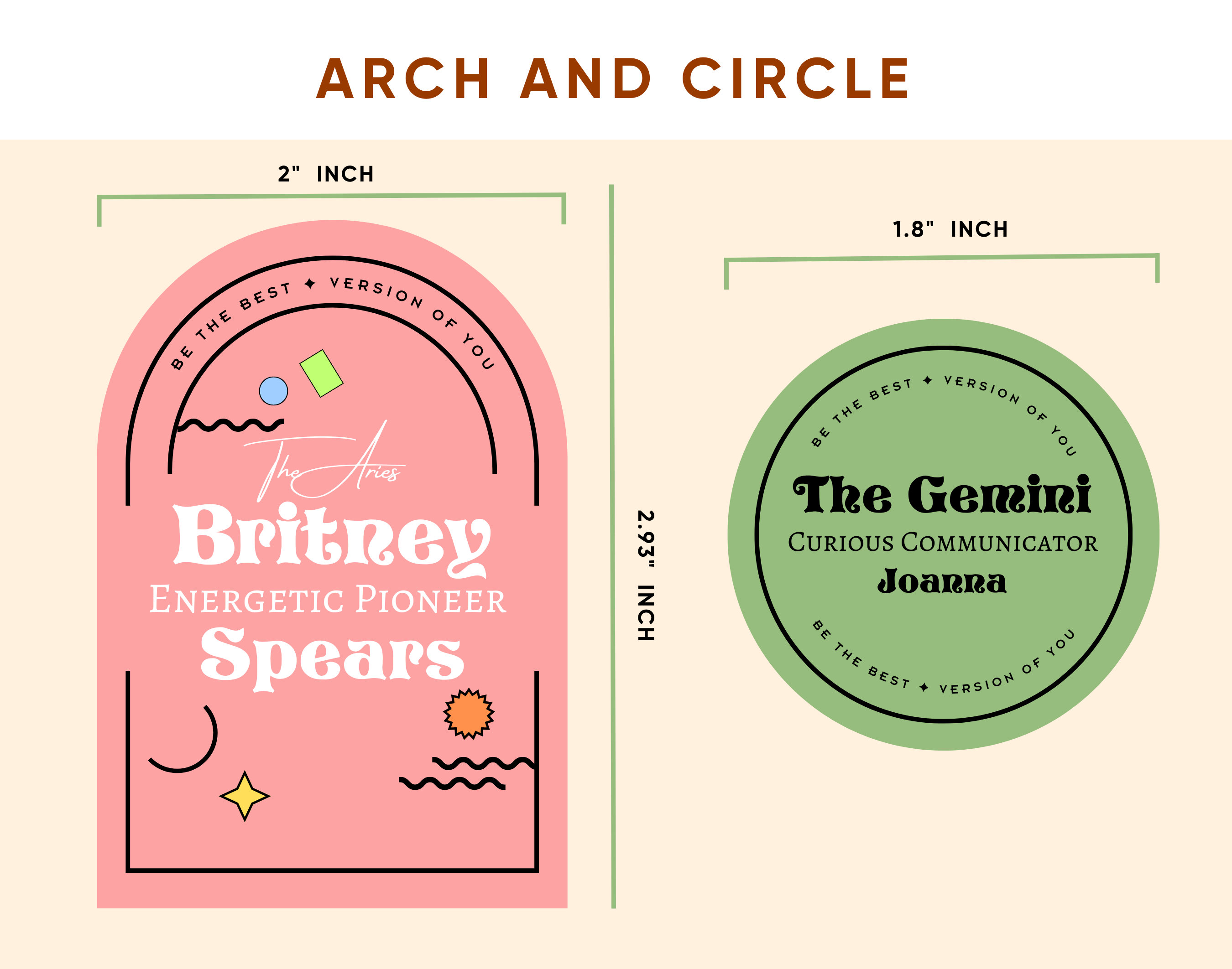 Modern Arch Pastel Label Template| Multi-purpose Labels| Digital ...