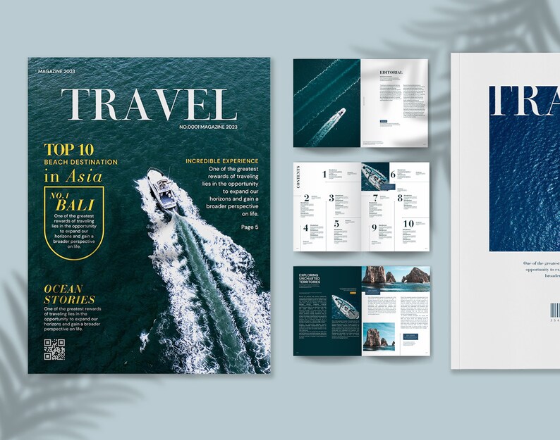 Modern Travel Magazine Layoutus Letter Layout Templatebusiness Travel ...