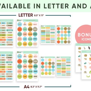 PASTEL Name Label | School/ DAYCARE Supply Labels | Digital Download ...
