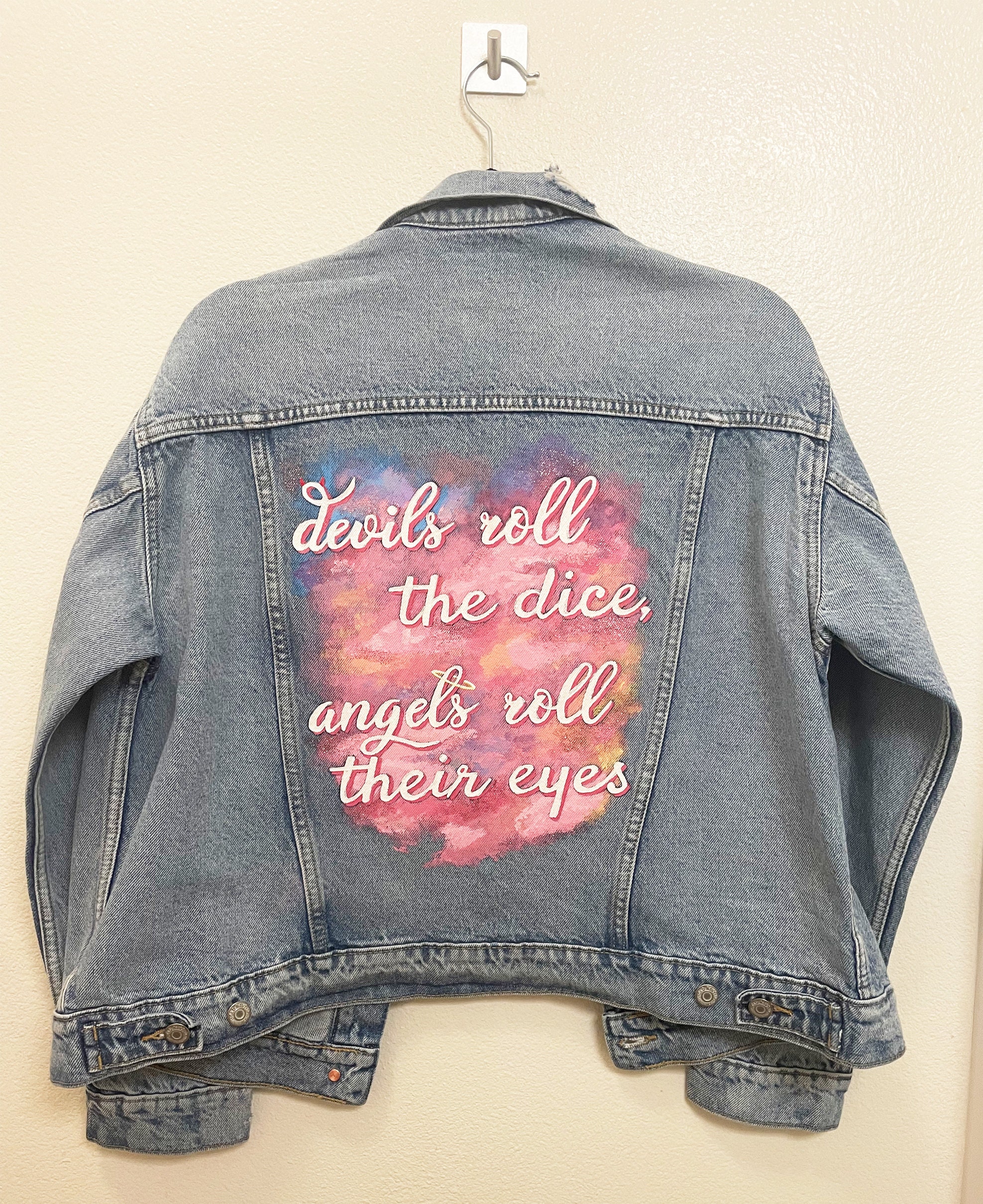 Custom Denim Jacket Personalized Jacket Hand Painted Lyric Jacket ...