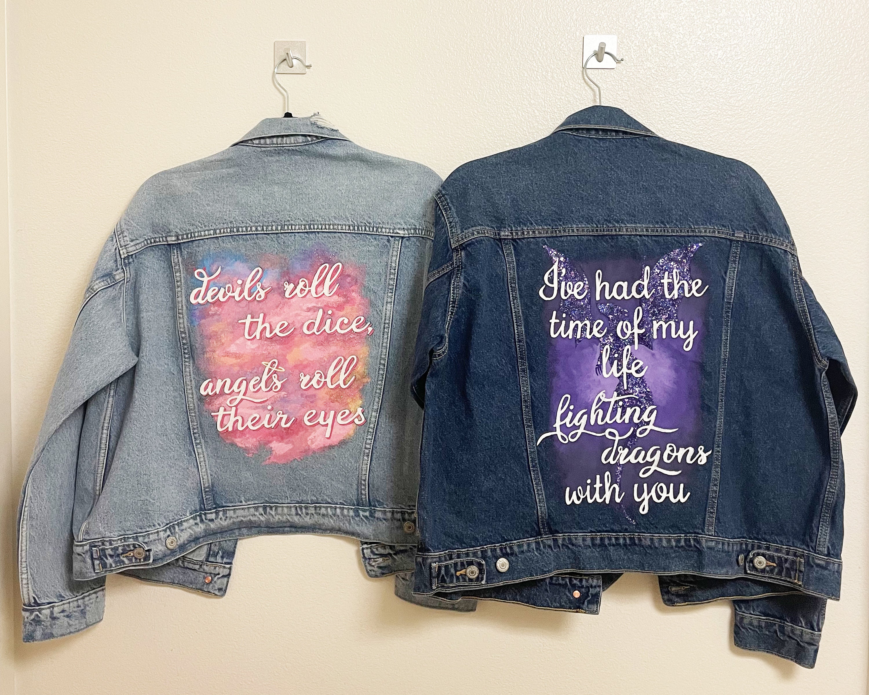 Custom Denim Jacket Personalized Jacket Hand Painted Lyric Jacket ...