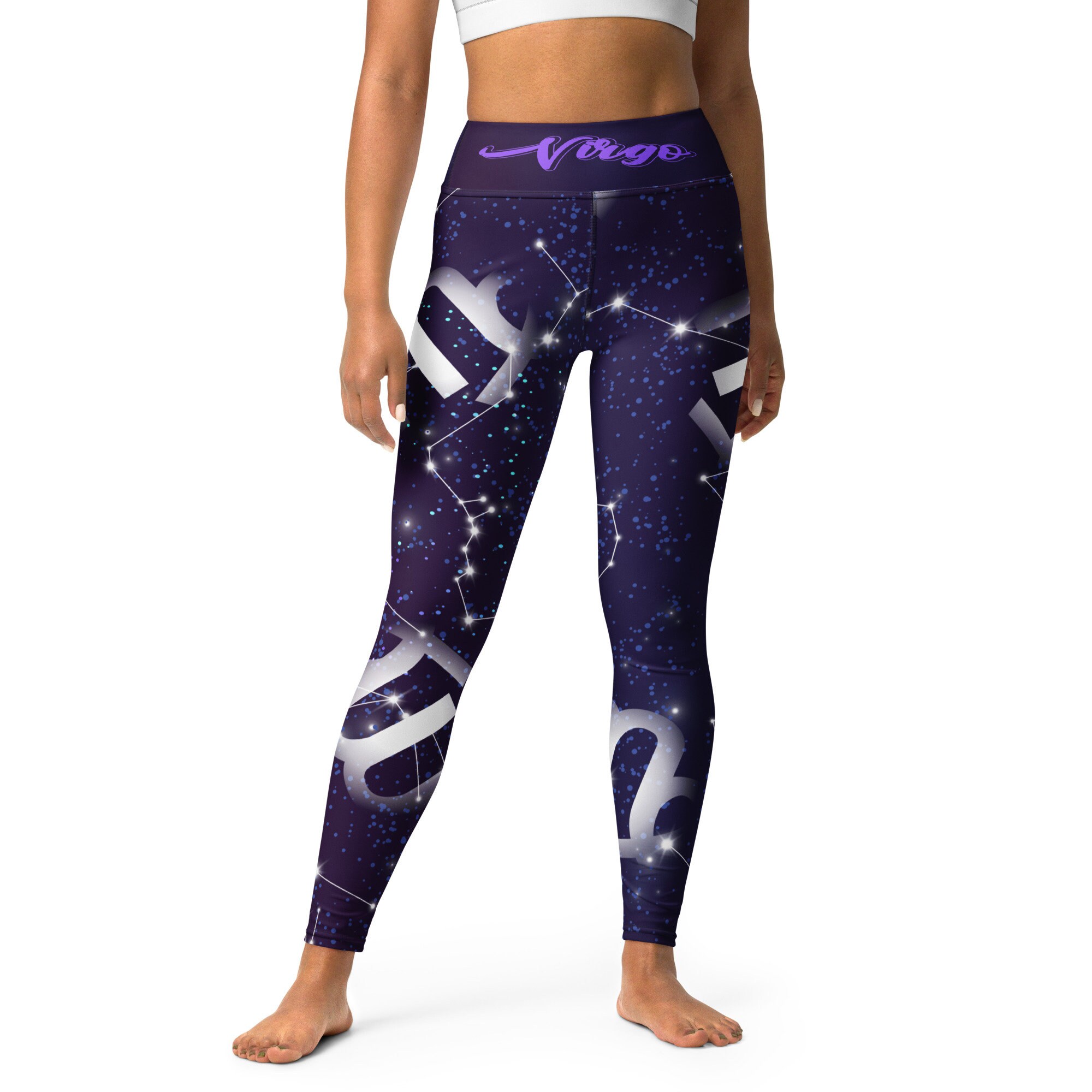 Virgo Queen Zodiac Leggings, Logos & Branding, High-waisted Astrology ...