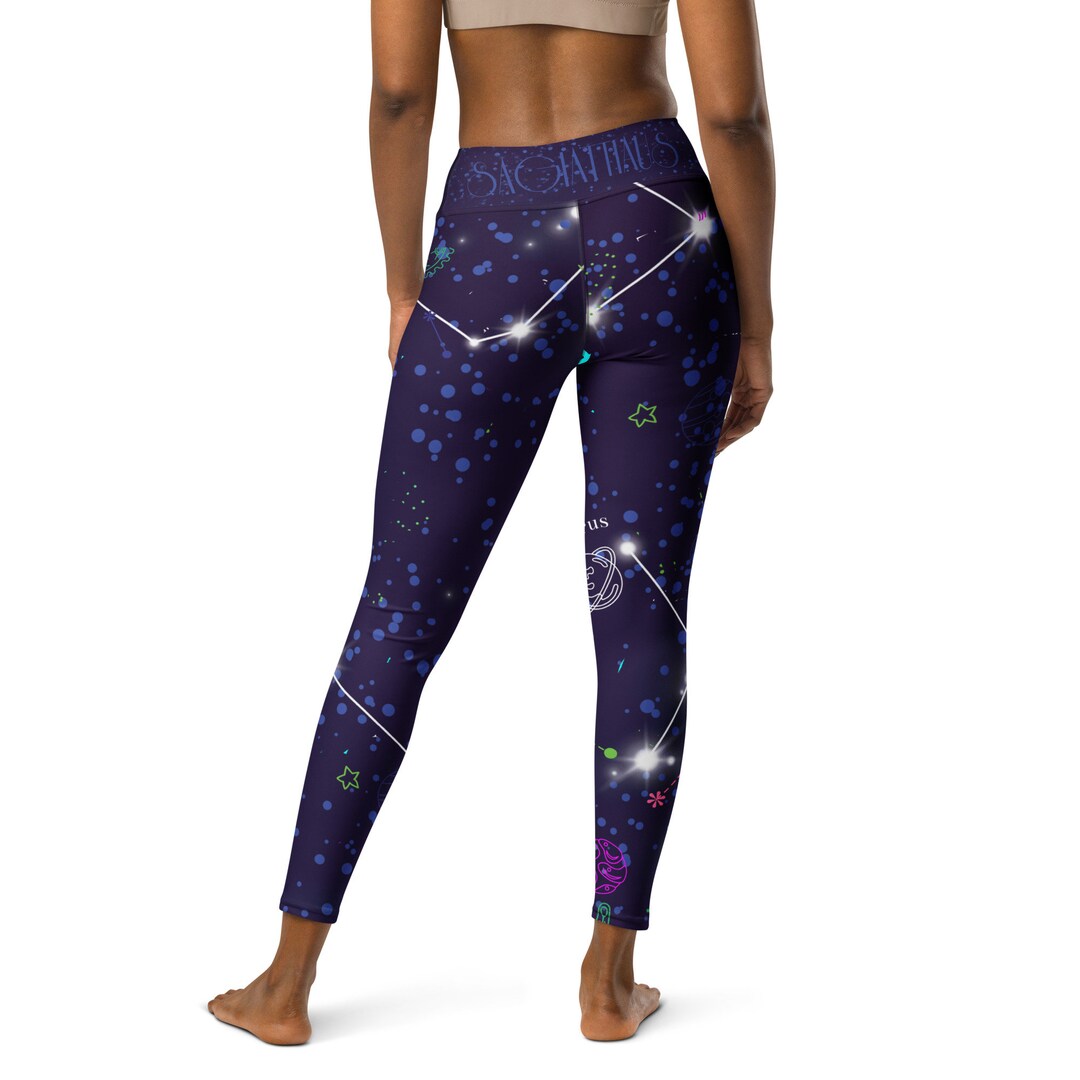 Zodiac Sagittarius Leggings, Yoga Pants, Astrology Inspired, Stretchy ...
