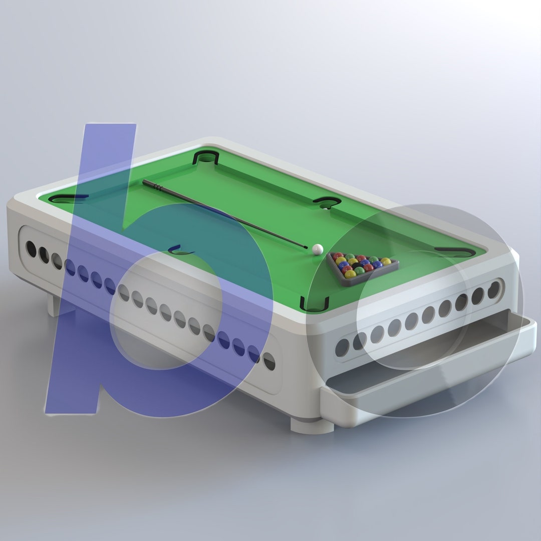 1:12 Scale Billiard Table Moveable Miniature Dollhouse DIY STL Digital ...