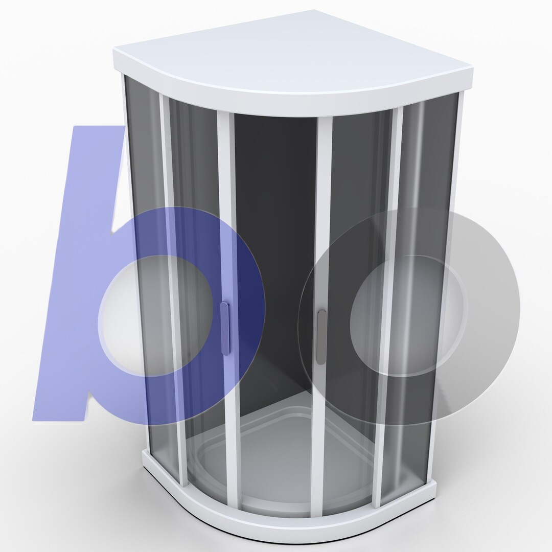 1/12 Scale Shower Bath Cabin Enclosure Unit (movable) (3D Print File ...