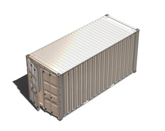 48' Real Shipping Container 1:25 Scale for 3D Printing STL Digital File ...