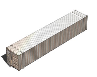 48' Real Shipping Container 1:25 Scale for 3D Printing STL Digital File ...