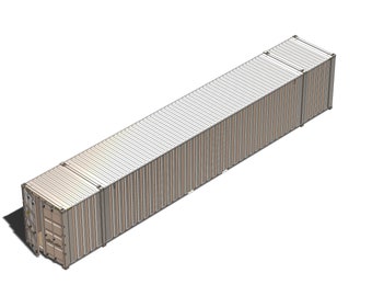 48' Real Shipping Container 1:25 Scale for 3D Printing STL Digital File ...