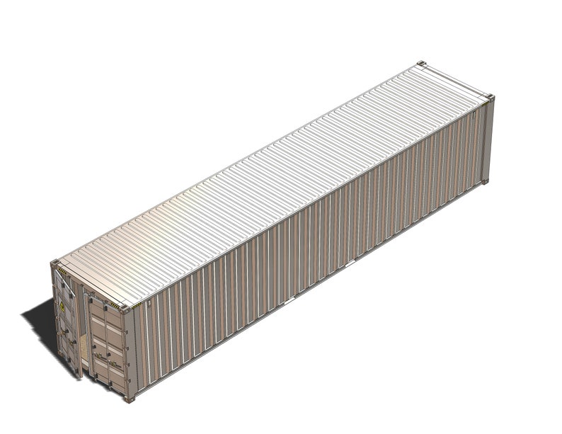 40' Real Shipping Container 1:25 Scale for 3D Printing STL Digital File ...