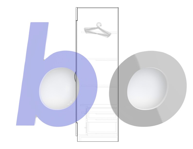 1:12 Scale Wardrobe Cabinet Closet Moveable Furniture Miniature ...