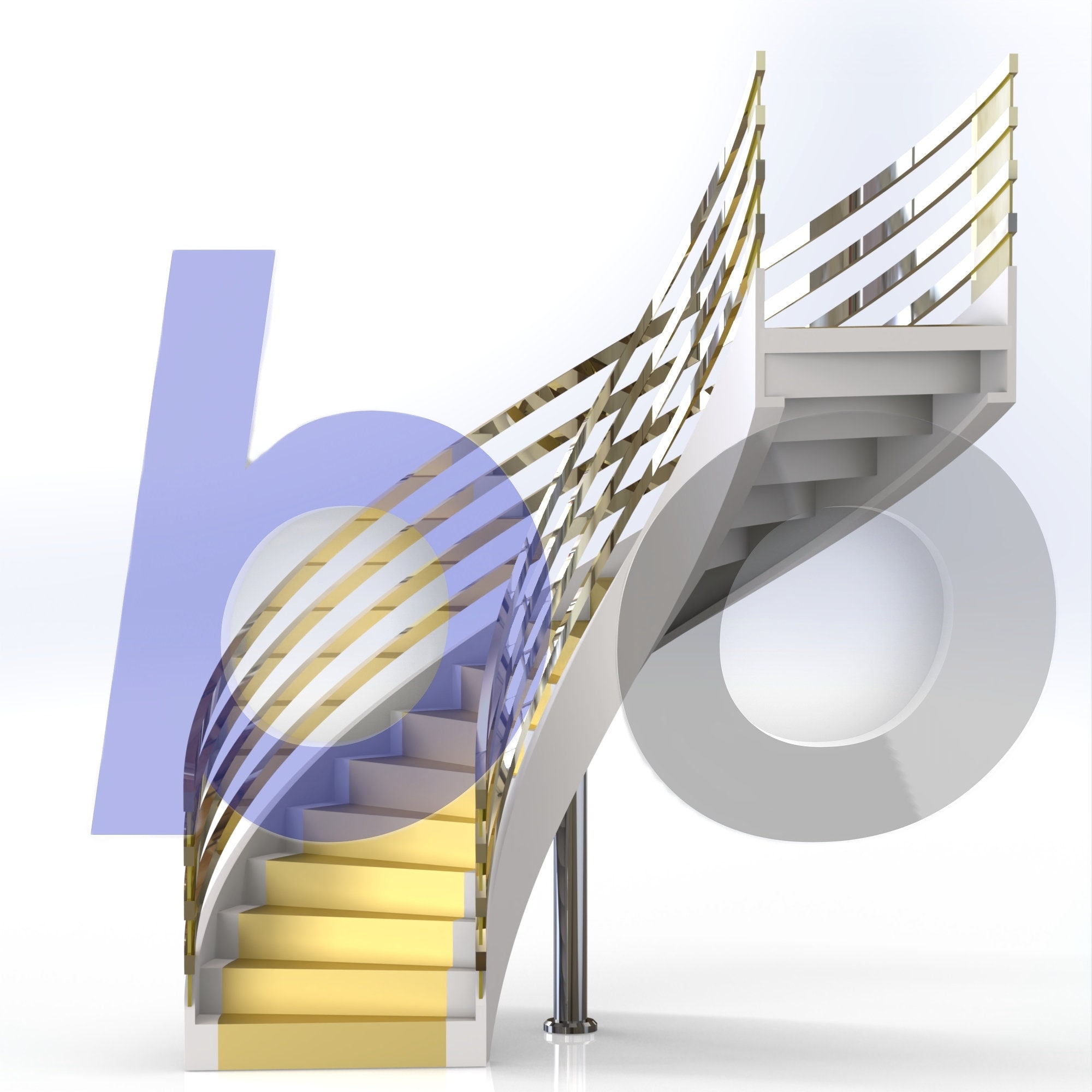 1:6 Scale Stair Spiral Interior Staircase Inner Steps Miniature ...