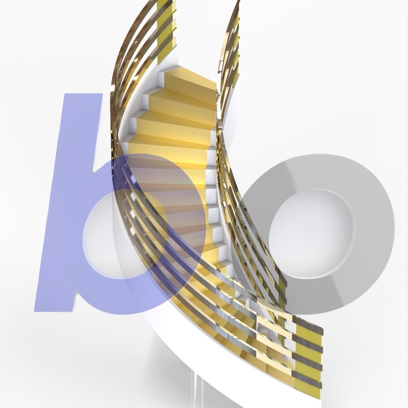 1:6 Scale Stair Spiral Interior Staircase Inner Steps Miniature ...