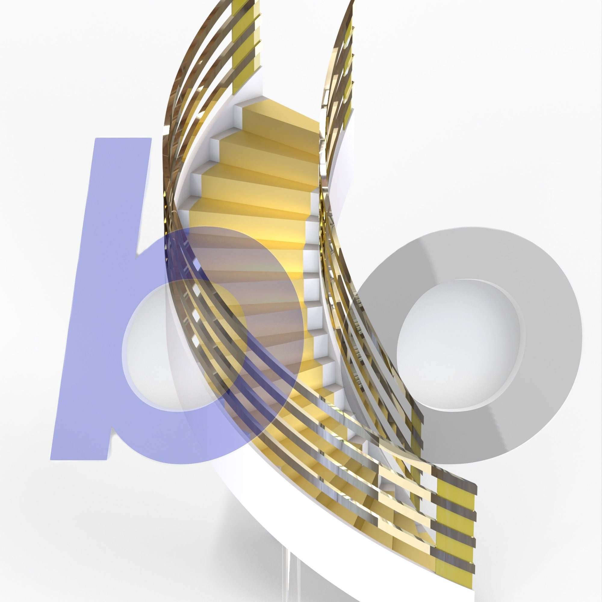 1:6 Scale Stair Spiral Interior Staircase Inner Steps Miniature ...