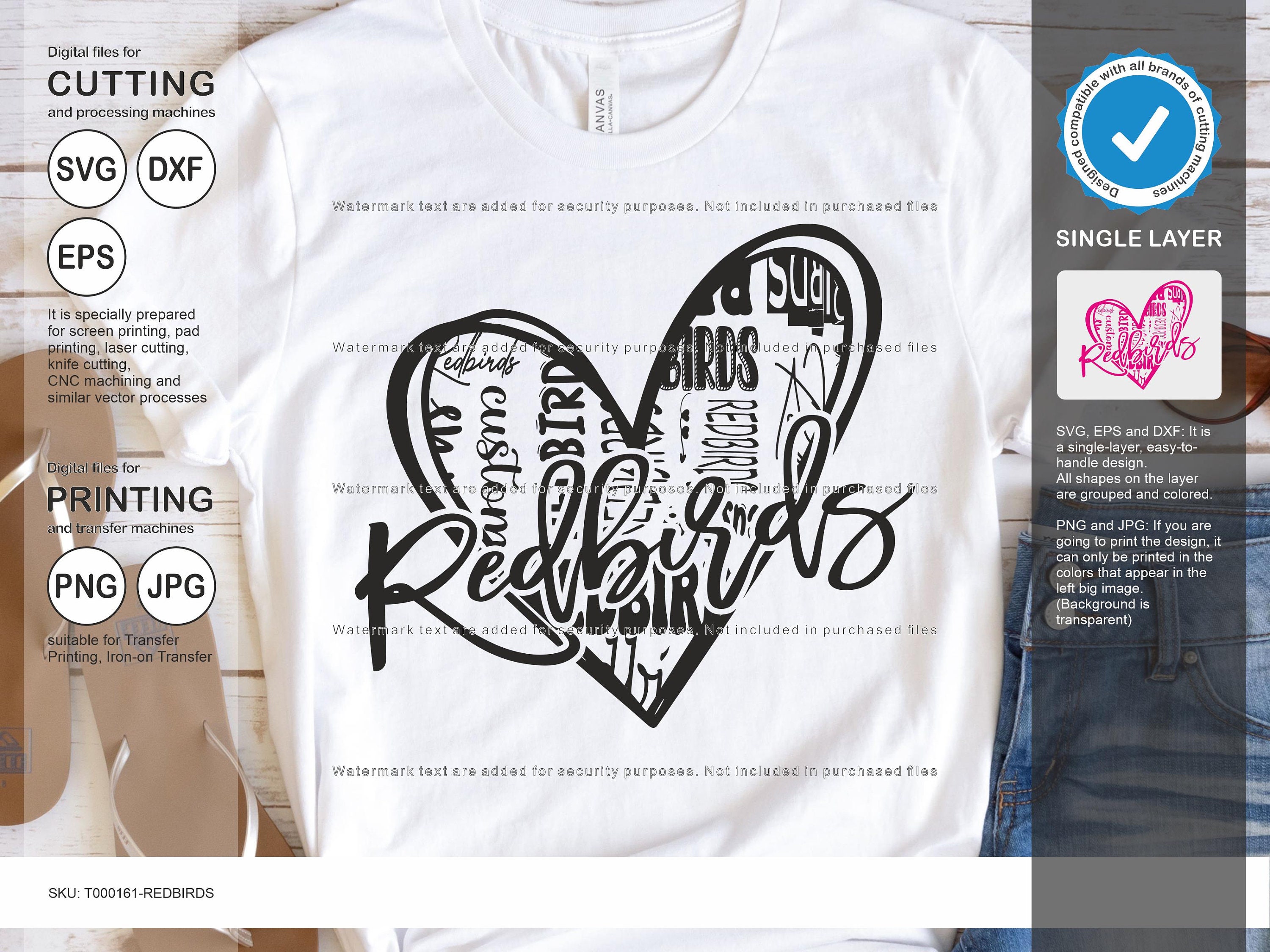 Redbirds Svg Redbirds Typography 4 Sports Svg Mascot Pack - Etsy