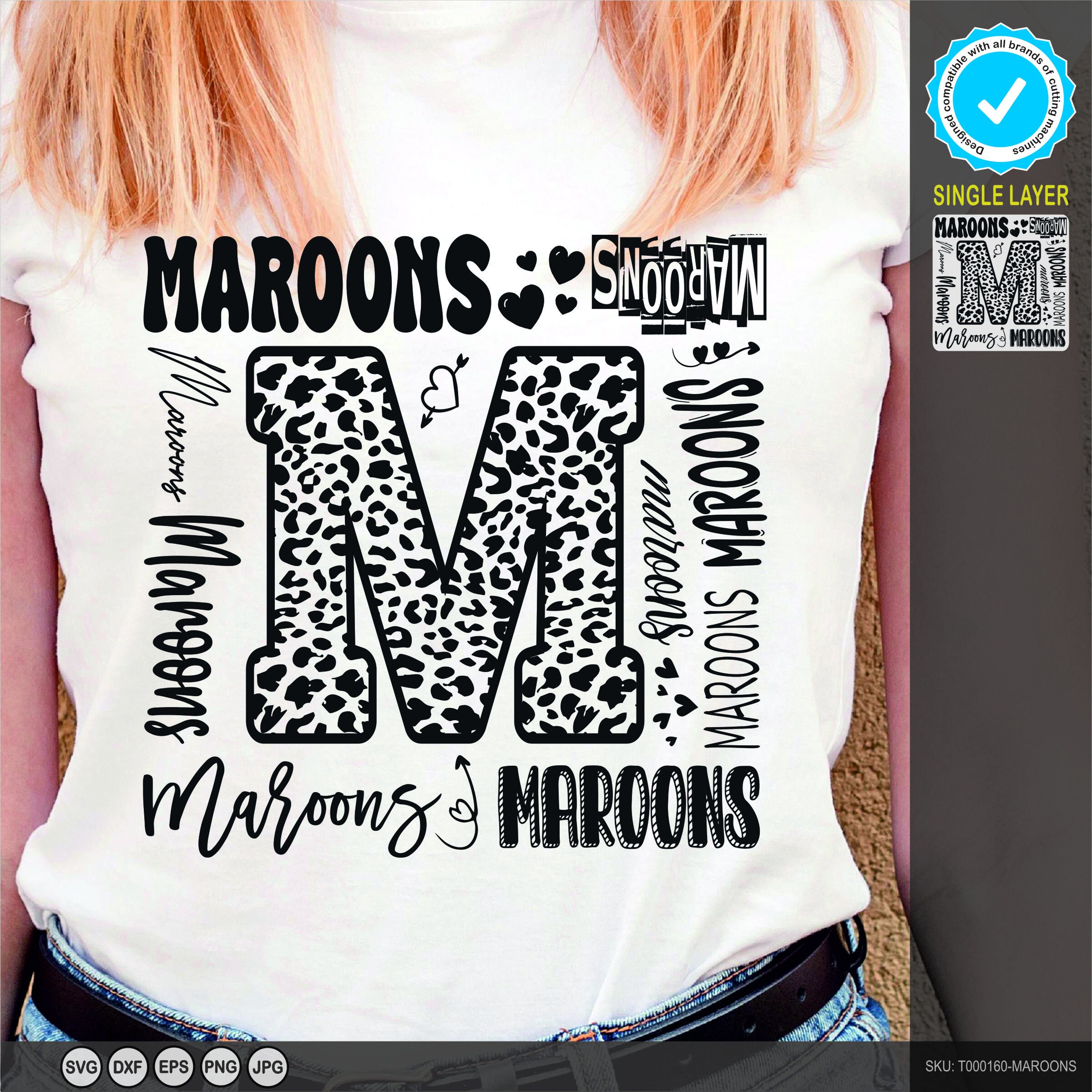 Maroons Svg, Maroons Typography 4 Sports Svg Mascot Pack, Maroons ...