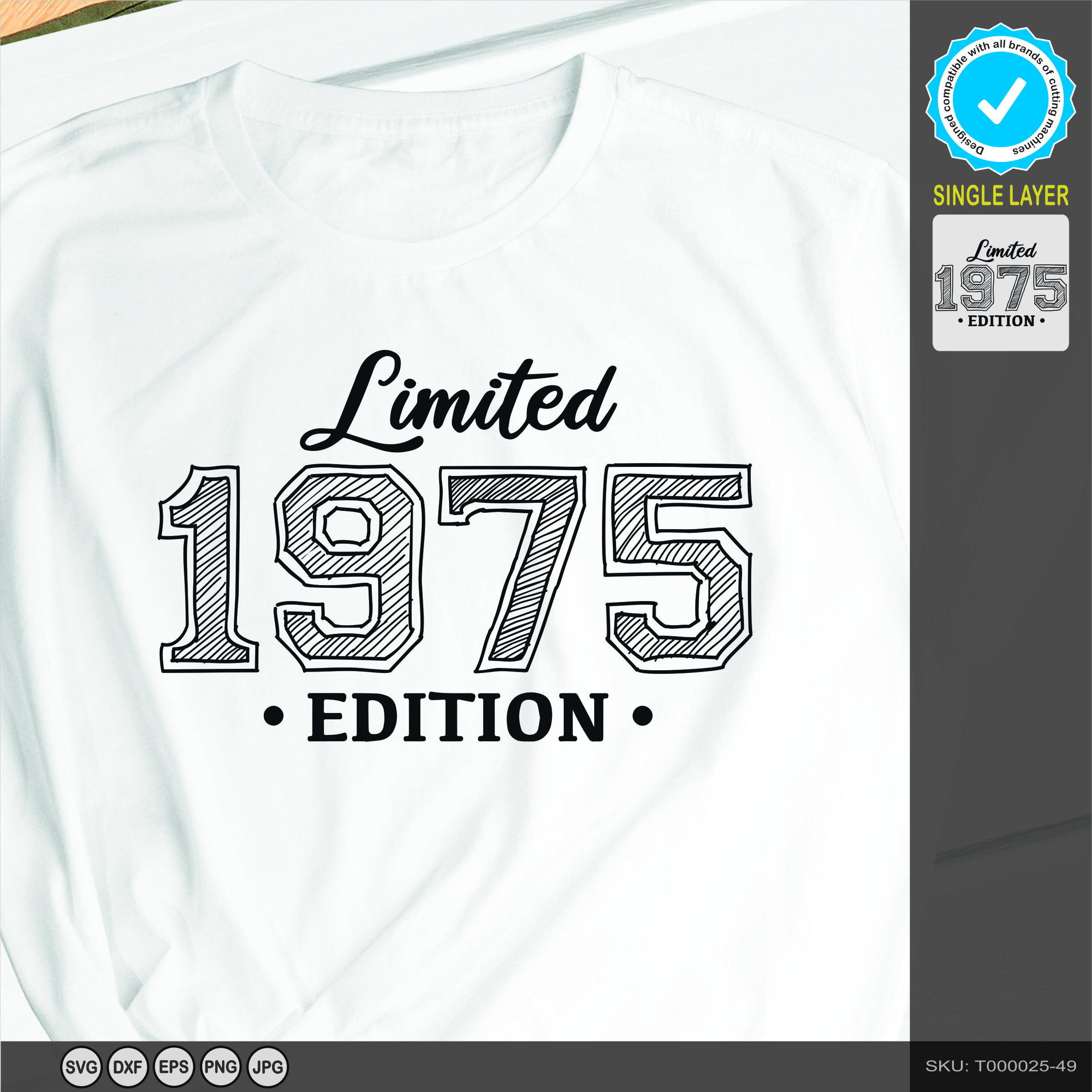 1975 Svg, 49th Birthday Svg, 6-pack 1975 Svg Bundle, Vintage 1975 Svg ...