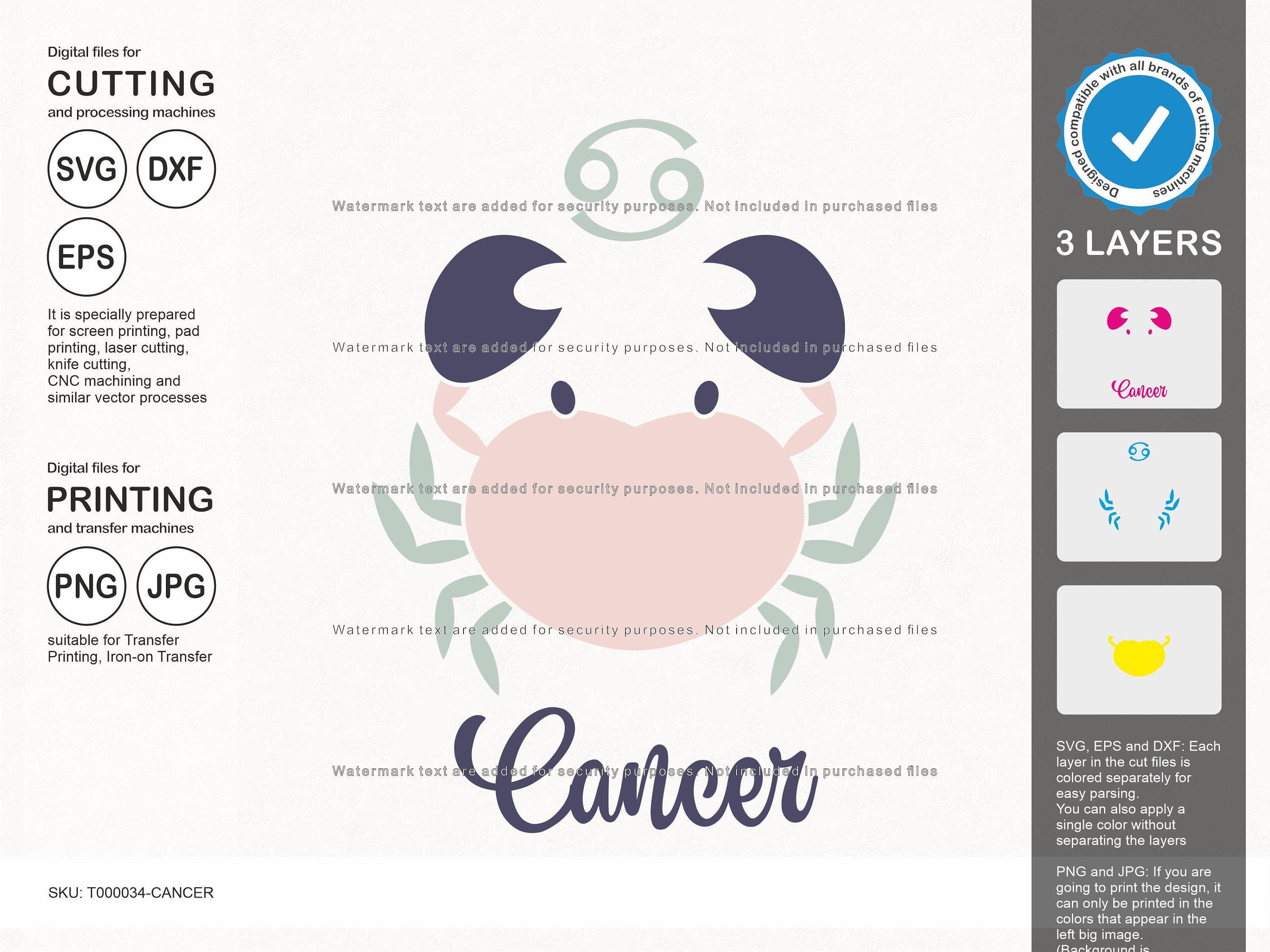 Cancer Svg Crab Zodiac Symbol Svg Cancer Zodiac Sign Svg - Etsy