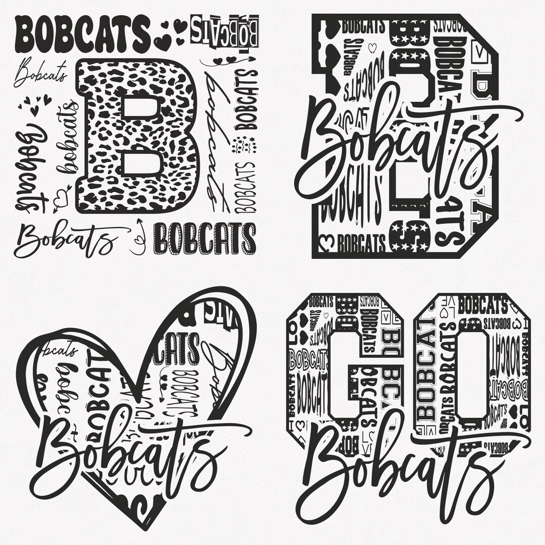 Bobcats Svg, Bobcats Typography 4 Sports Svg Mascot Pack, Bobcats ...