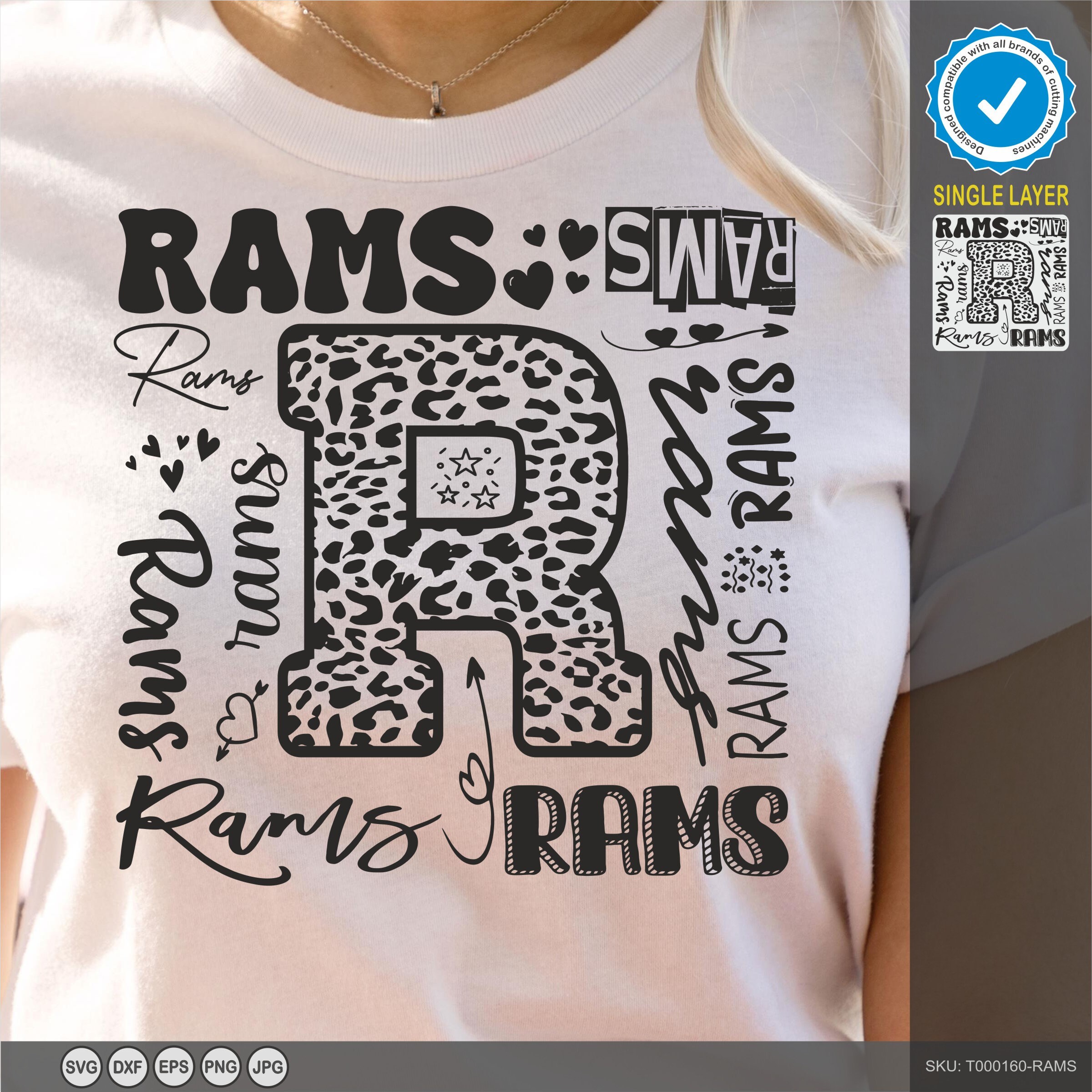 Rams Svg, Rams Typography 4 Sports Svg Mascot Pack, Rams Typography Svg ...
