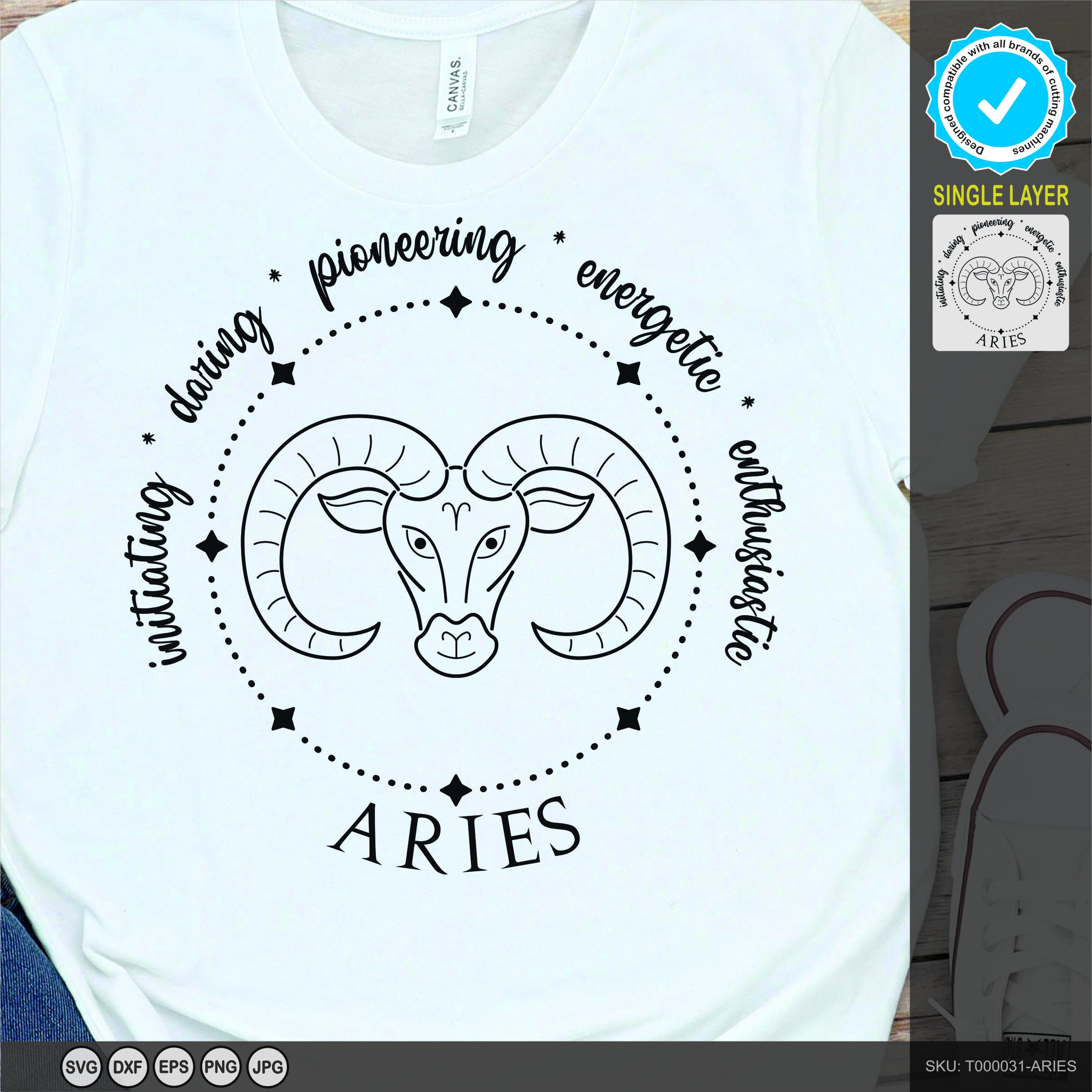 Aries Svg, Ram Zodiac Symbol Svg, Aries Zodiac Sign Svg, 9-pack Aries ...