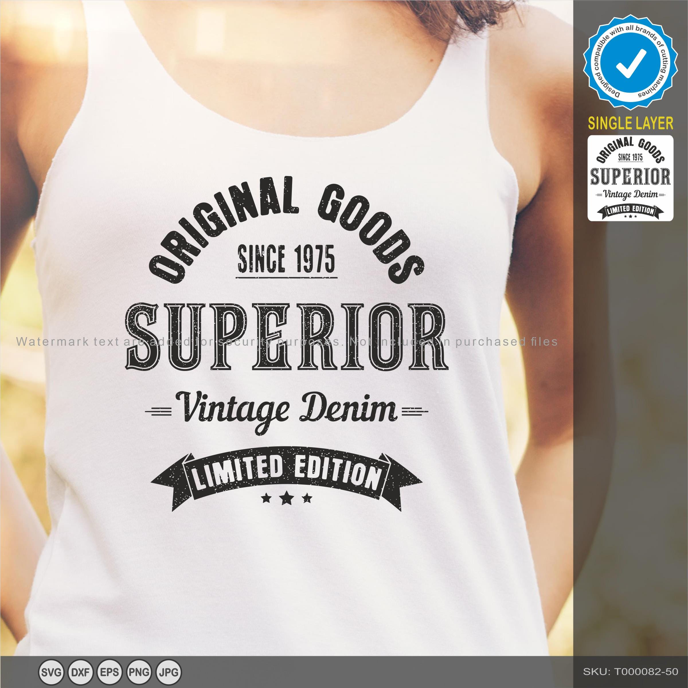 1975 Svg, 50th Birthday Svg, 6-pack 1975 Svg Bundle, Vintage 1975 Svg ...