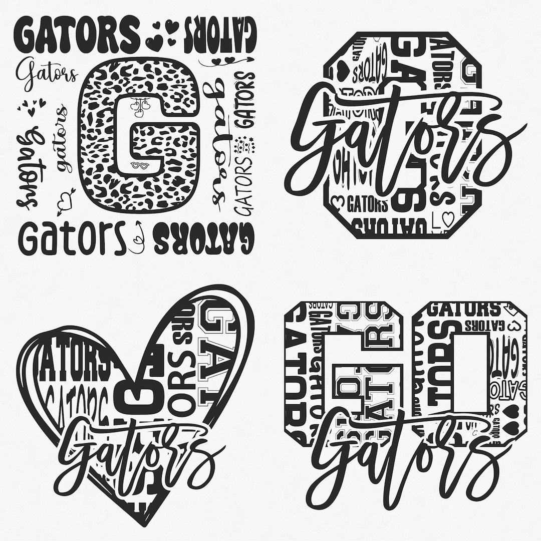Gators Svg, Gators Typography 4 Sports Svg Mascot Pack, Gators ...
