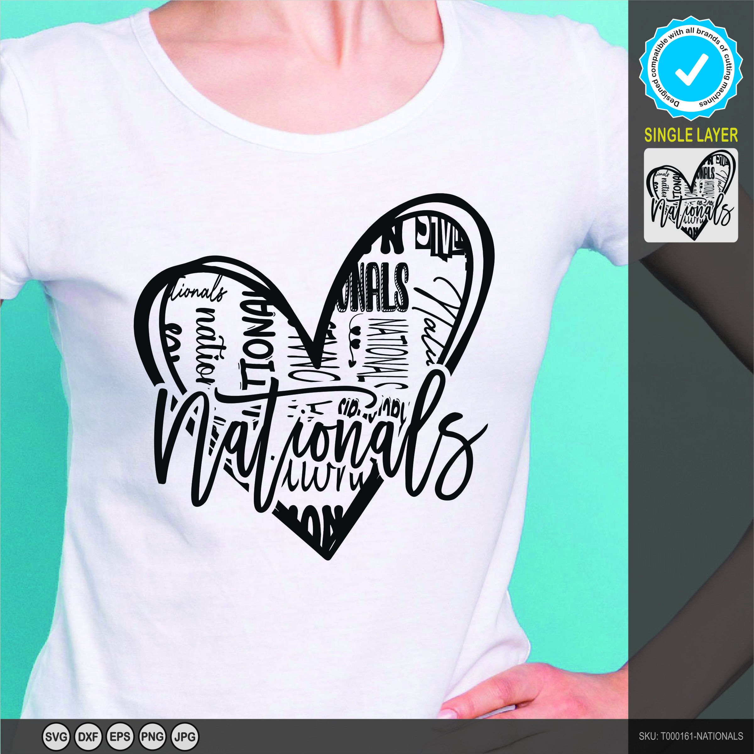 Nationals Svg, Nationals Typography 4 Sports Svg Mascot Pack, Nationals ...