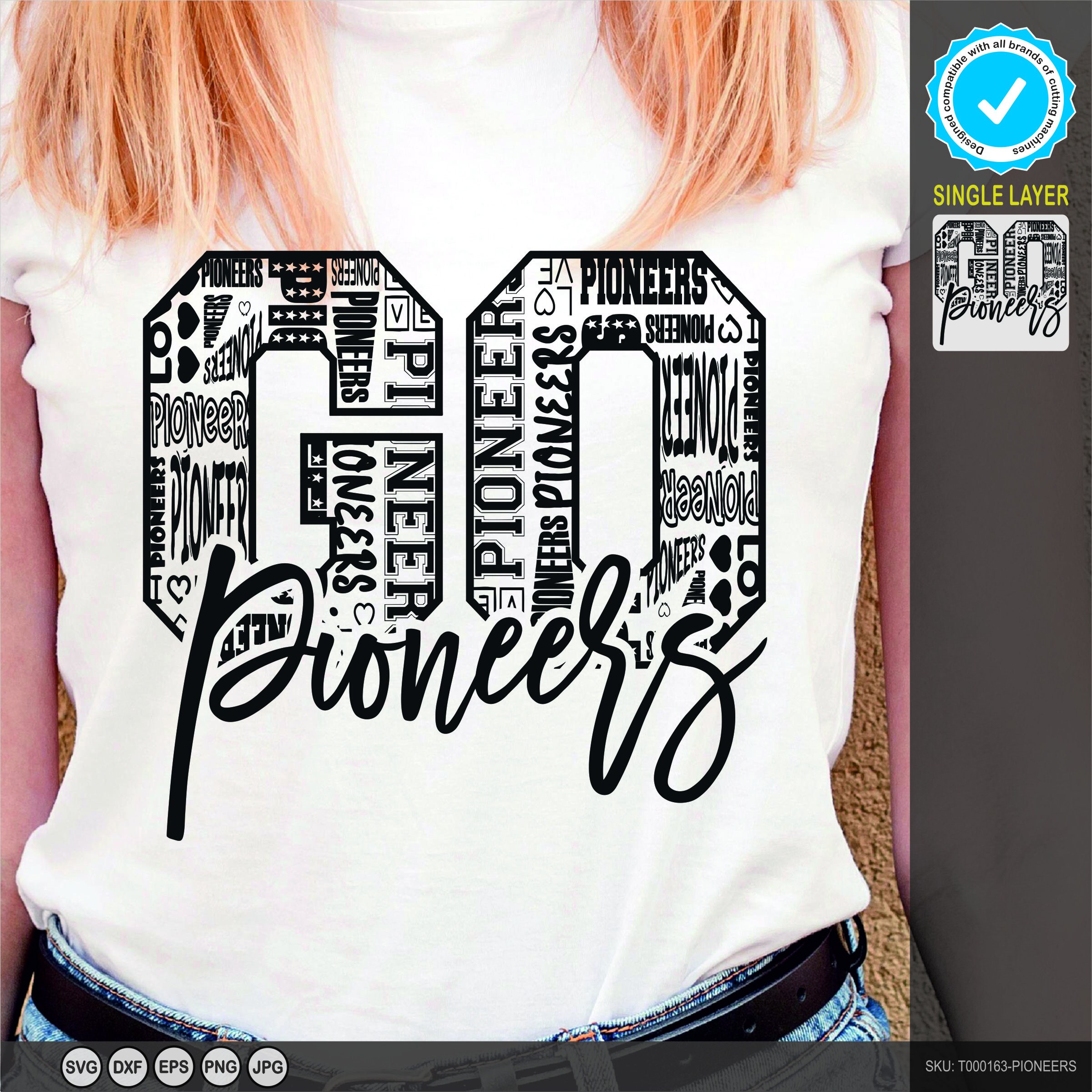 Pioneers Svg, Pioneers Typography 4 Sports Svg Mascot Pack, Pioneers ...