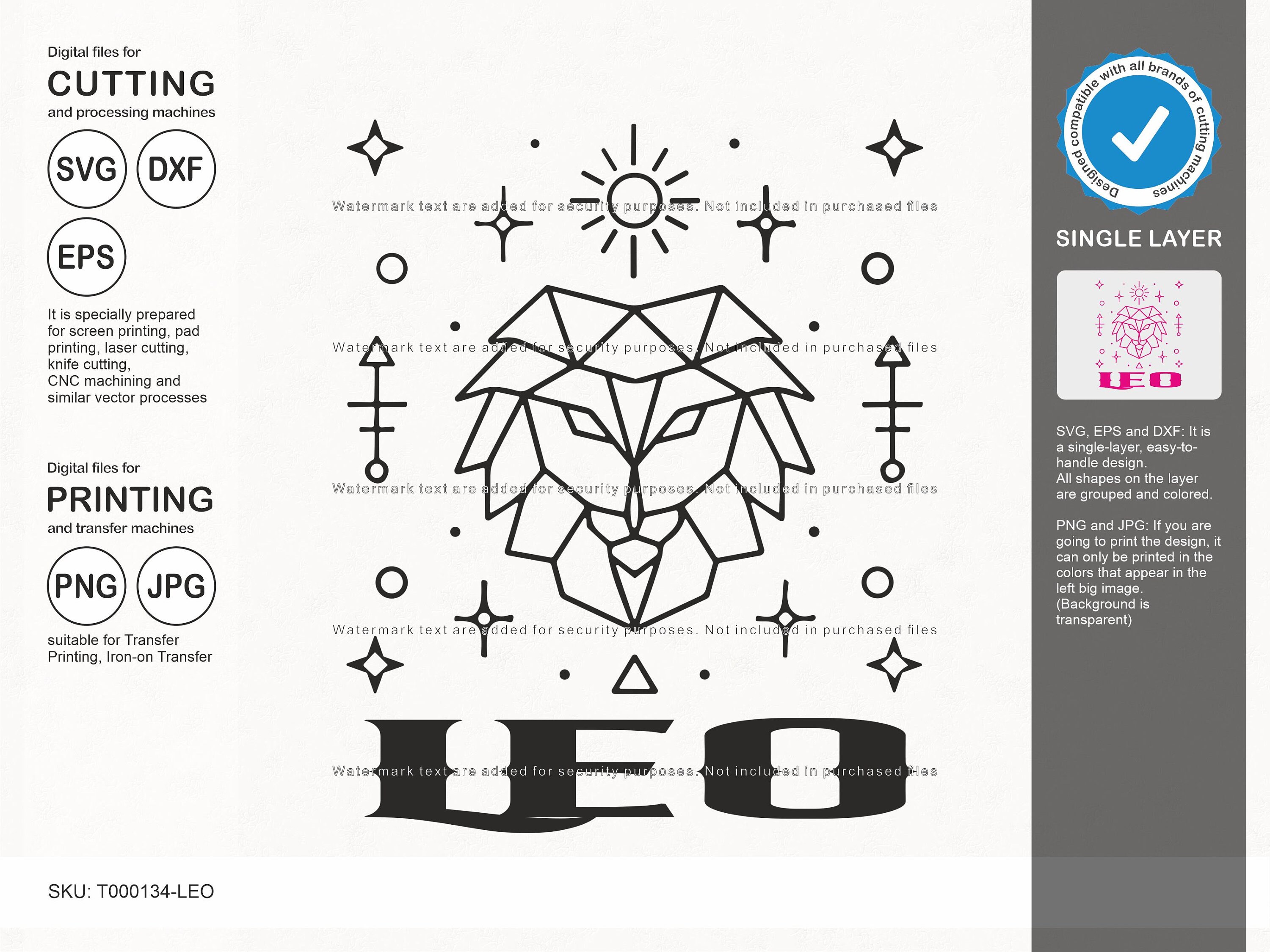 Leo Svg Lion Zodiac Symbol Svg Leo Zodiac Sign Svg 9-pack - Etsy