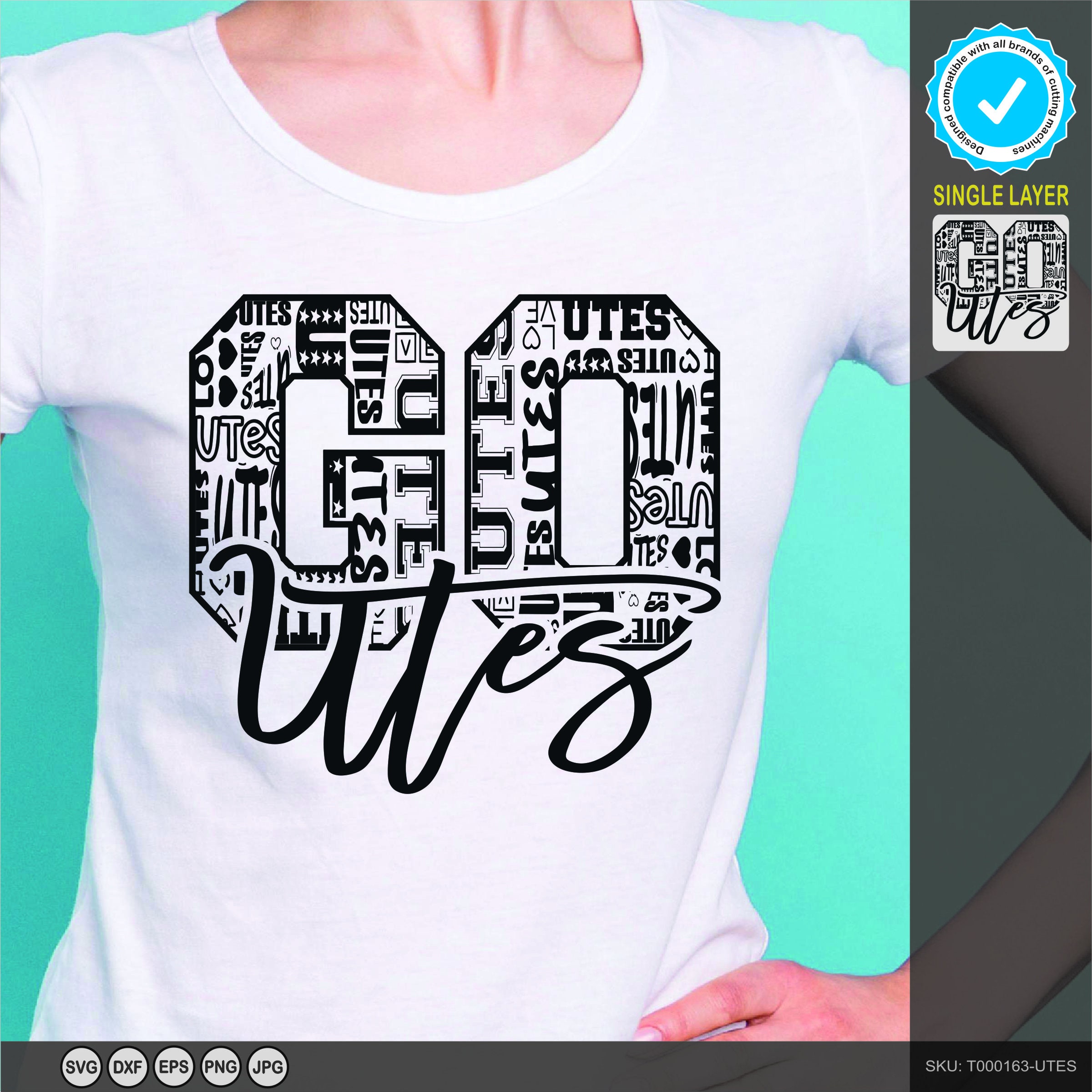 Utes Svg, Utes Typography 4 Sports Svg Mascot Pack, Utes Typography Svg ...