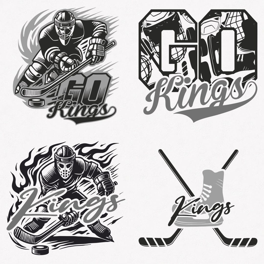 Kings Svg, Kings 4 Ice Hockey Svg Mascot Pack, Kings Svg Cut Files ...