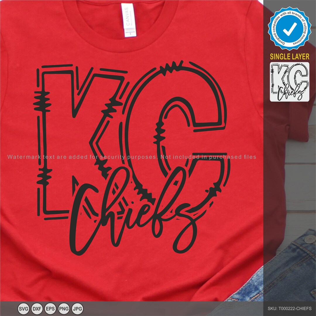 Kc Svg, Chiefs Football Svg Mascot Design, Kc Svg Cut File, Kc Football ...