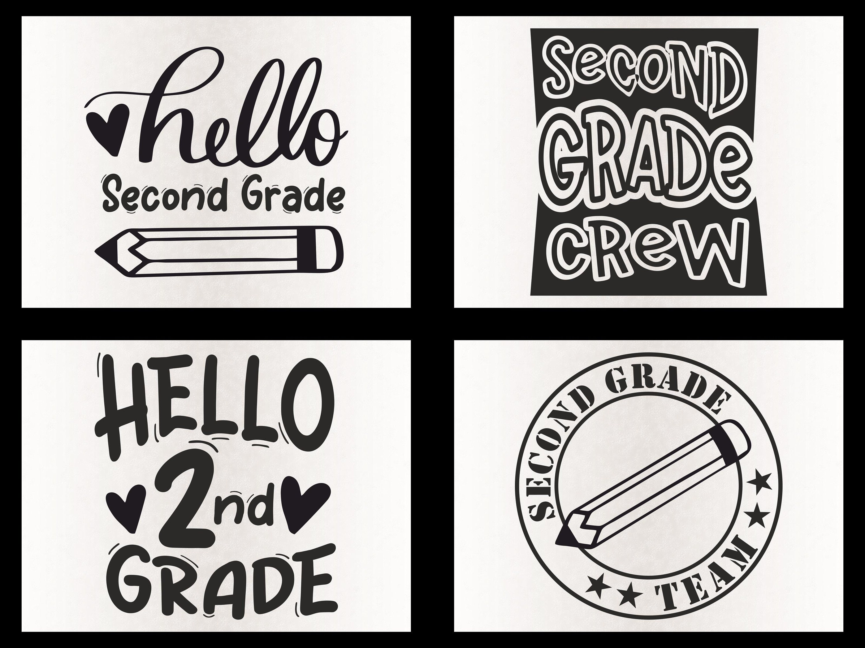 Second Grade Bundle Svg, 2nd Grade Bundle Svg, Digital Cut Files ...